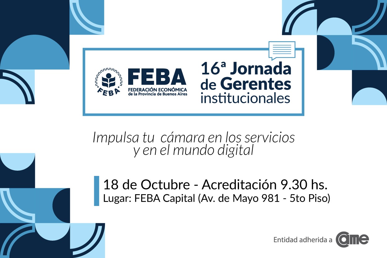 Se acerca la 16° Jornada de Gerentes Institucionales